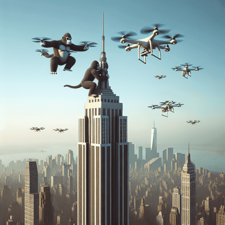 Drones que parecem o King Kong subindo o Empire State: é verdade ...